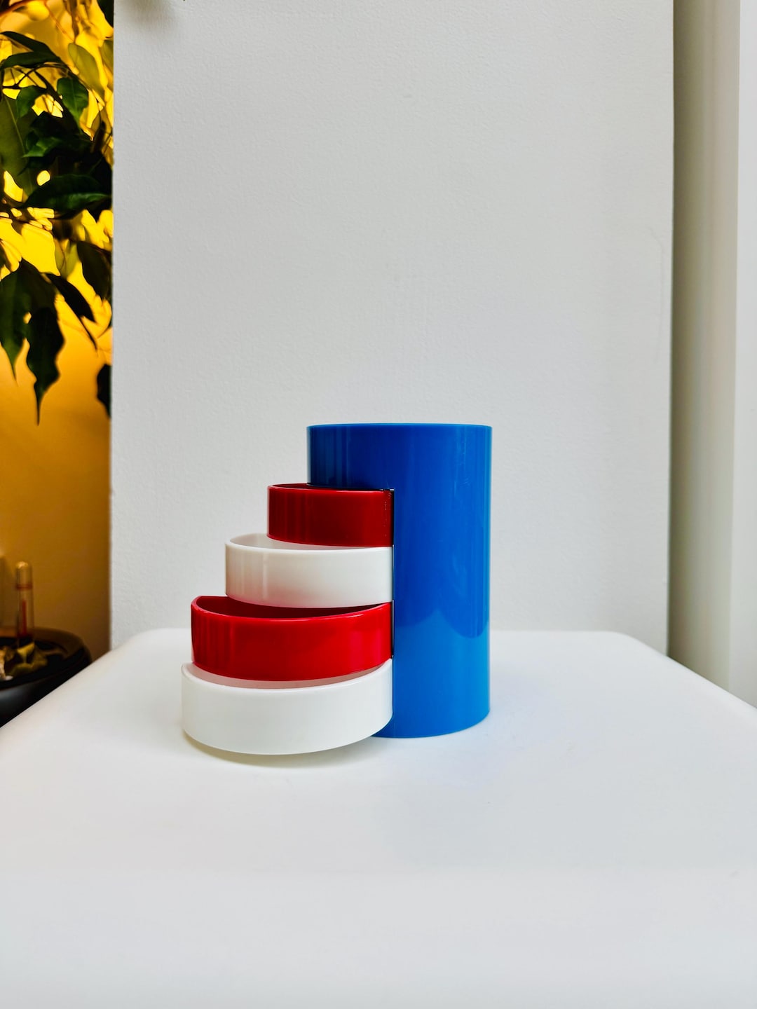 Vintage POP Desk Organizer | Rotating Utensilo Holder | Red, White ...