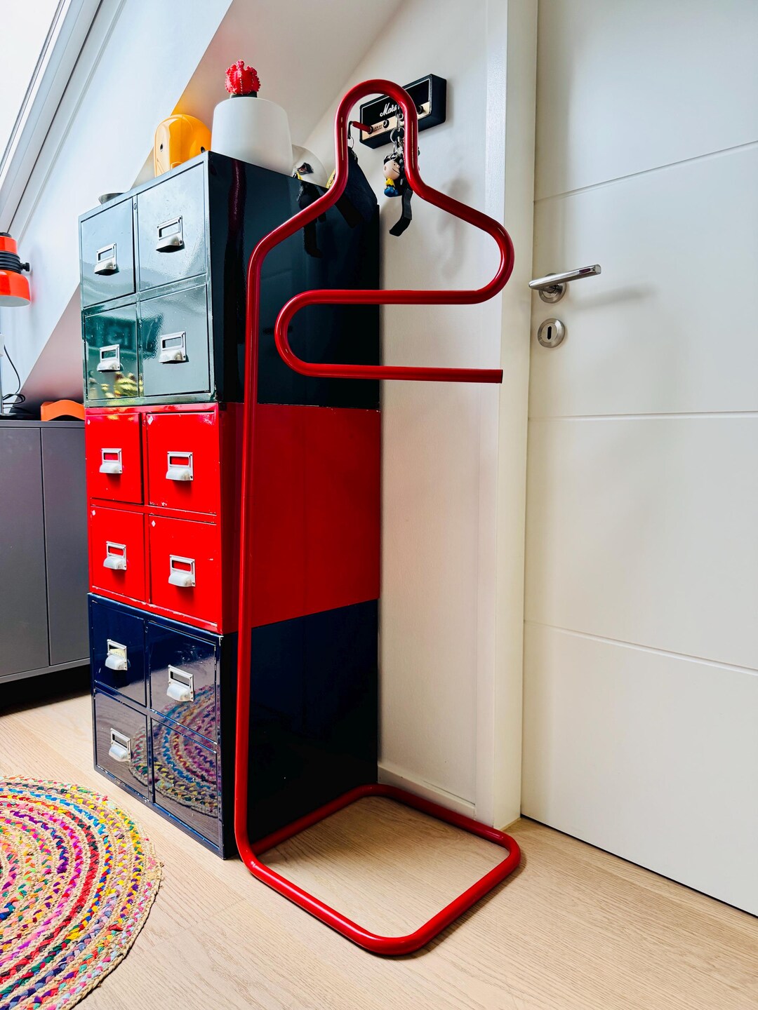 Postmodern Red Valet Stand: 80s Tubular Steel Clothes Rack - Etsy
