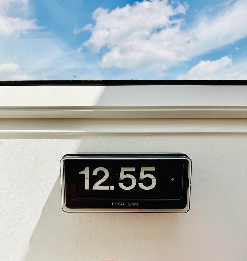 70s COPAL Quartz Flip Clock Folding Number Watch Vintage Mid Century ...