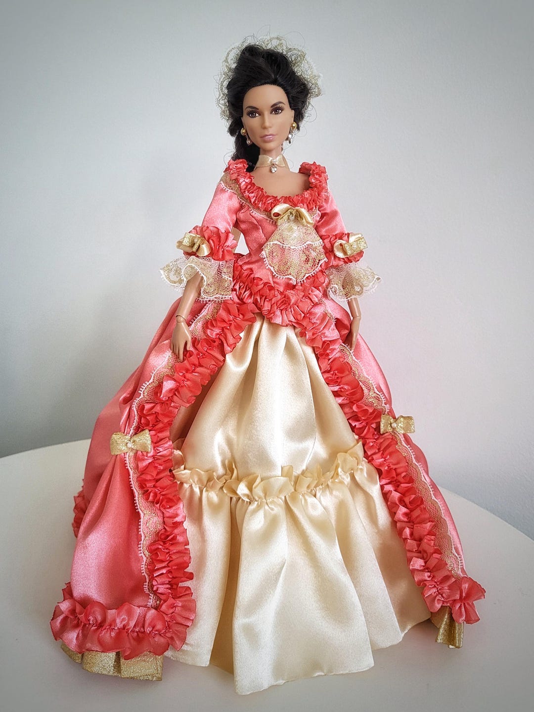 Beautiful Italian - 18th Century Doll 1/6 Costume. Barbie Handmade - Etsy