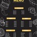 Restaurant Menu Black and Yellow - Etsy