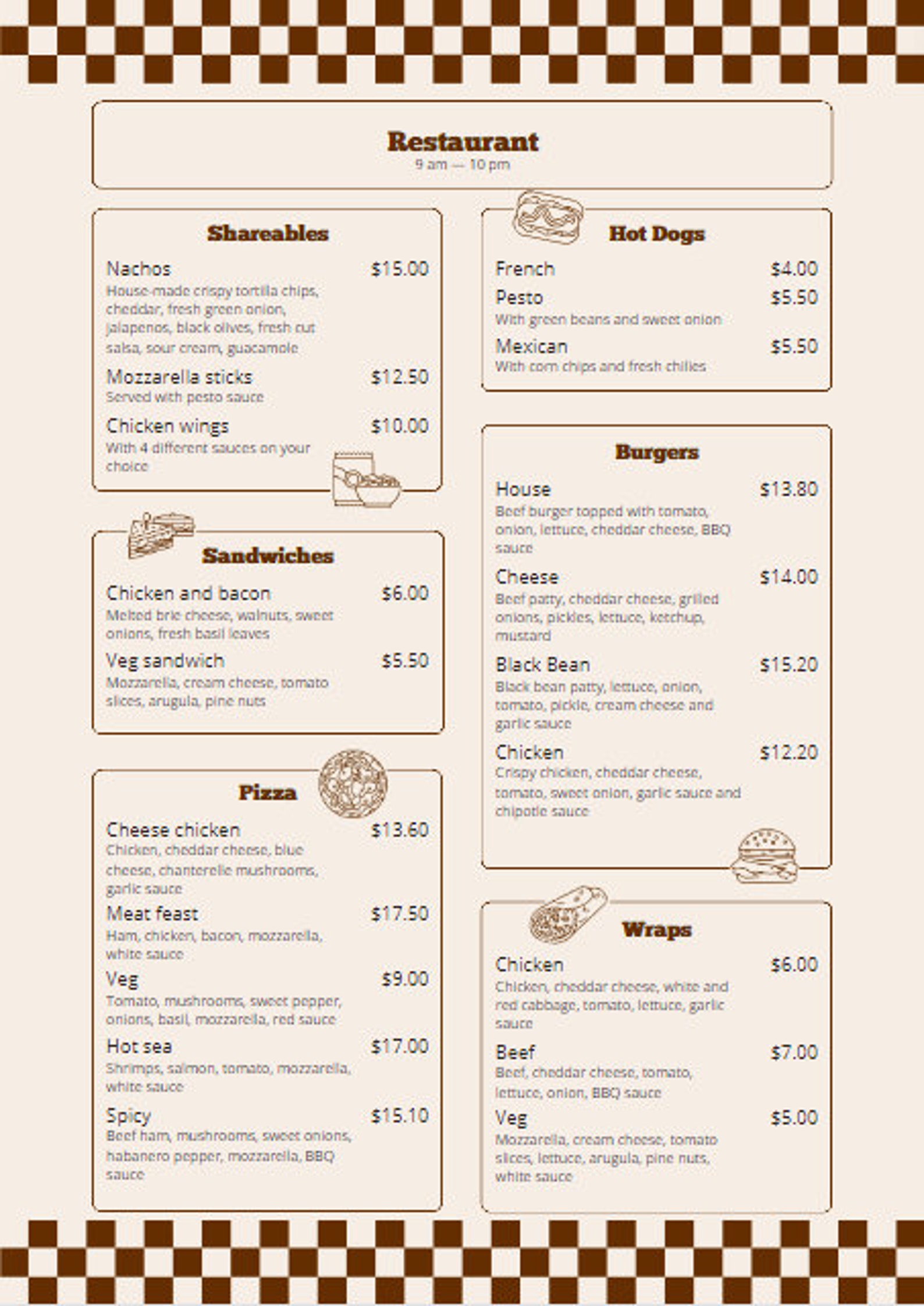 Deli, Diner Menu Template, Food Truck, Digital, Printable - Etsy