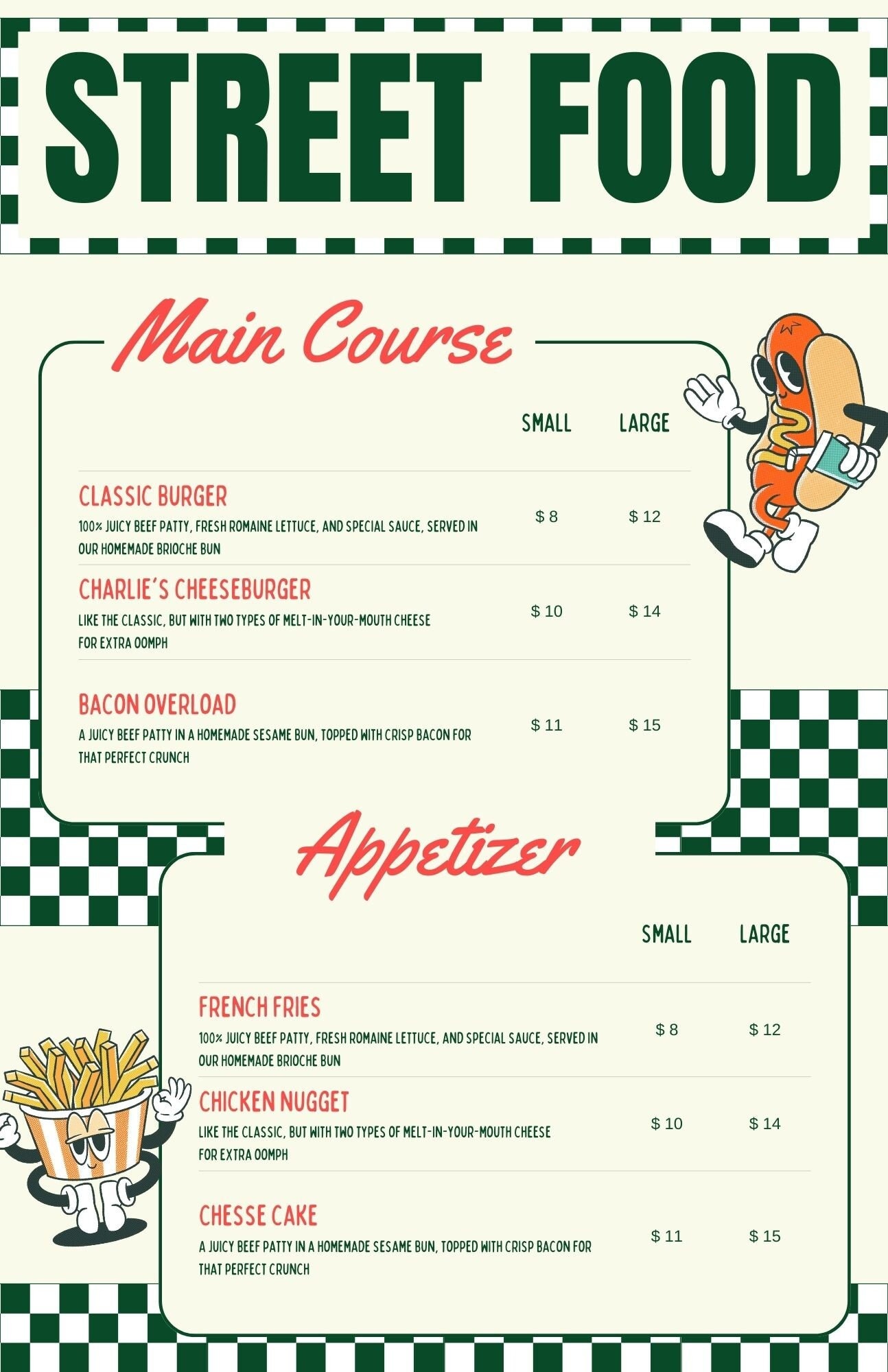 Food Truck, Street Food Menu Template, Digital, Instant Download and ...
