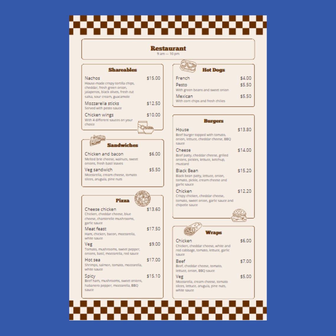Deli, Diner Menu Template, Food Truck, Digital, Printable - Etsy