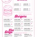 Pink and Cream Retro Menu Template for Food Trucks, Diner, Restaurant ...