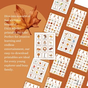 Fall/autumn Bingo for Kids - Etsy