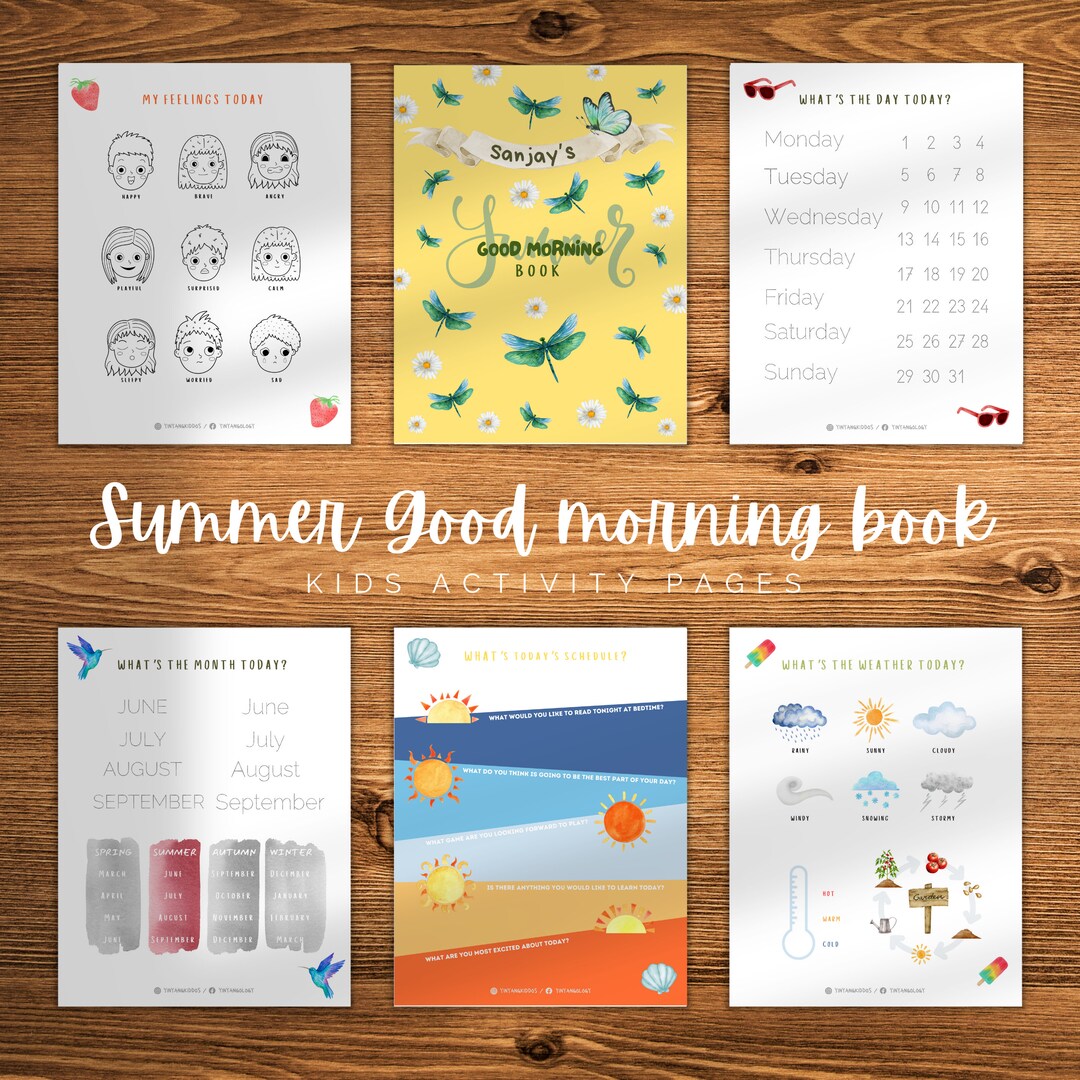 Summer Good Morning Books for Kids - Etsy