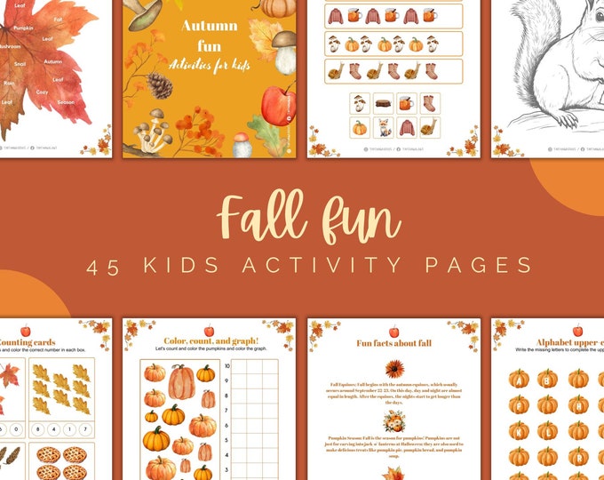 45 Autumn/fall Kids Printable Activities - Etsy