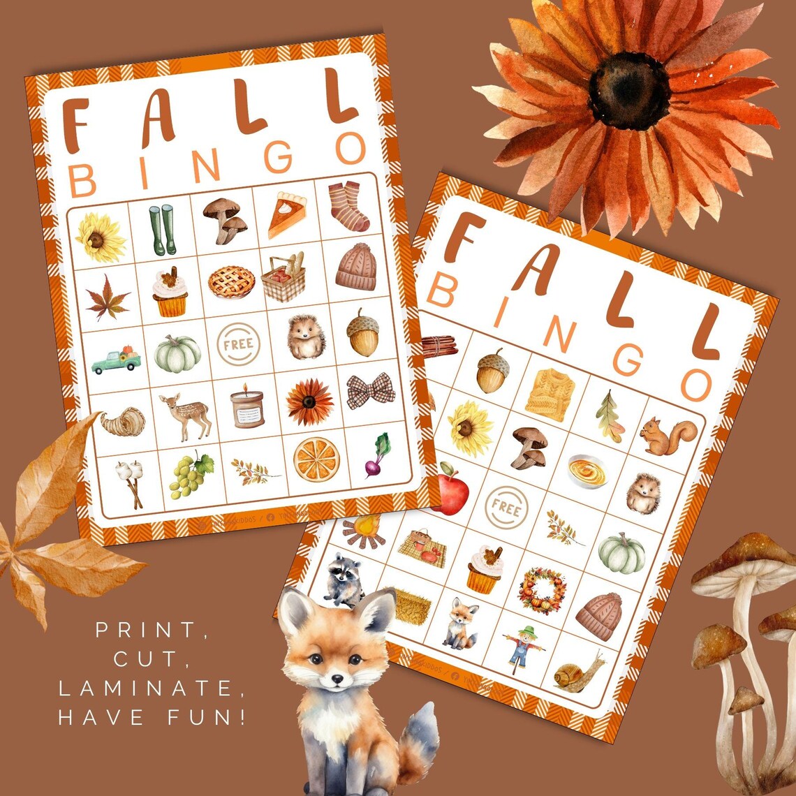 Fall/autumn Bingo for Kids - Etsy