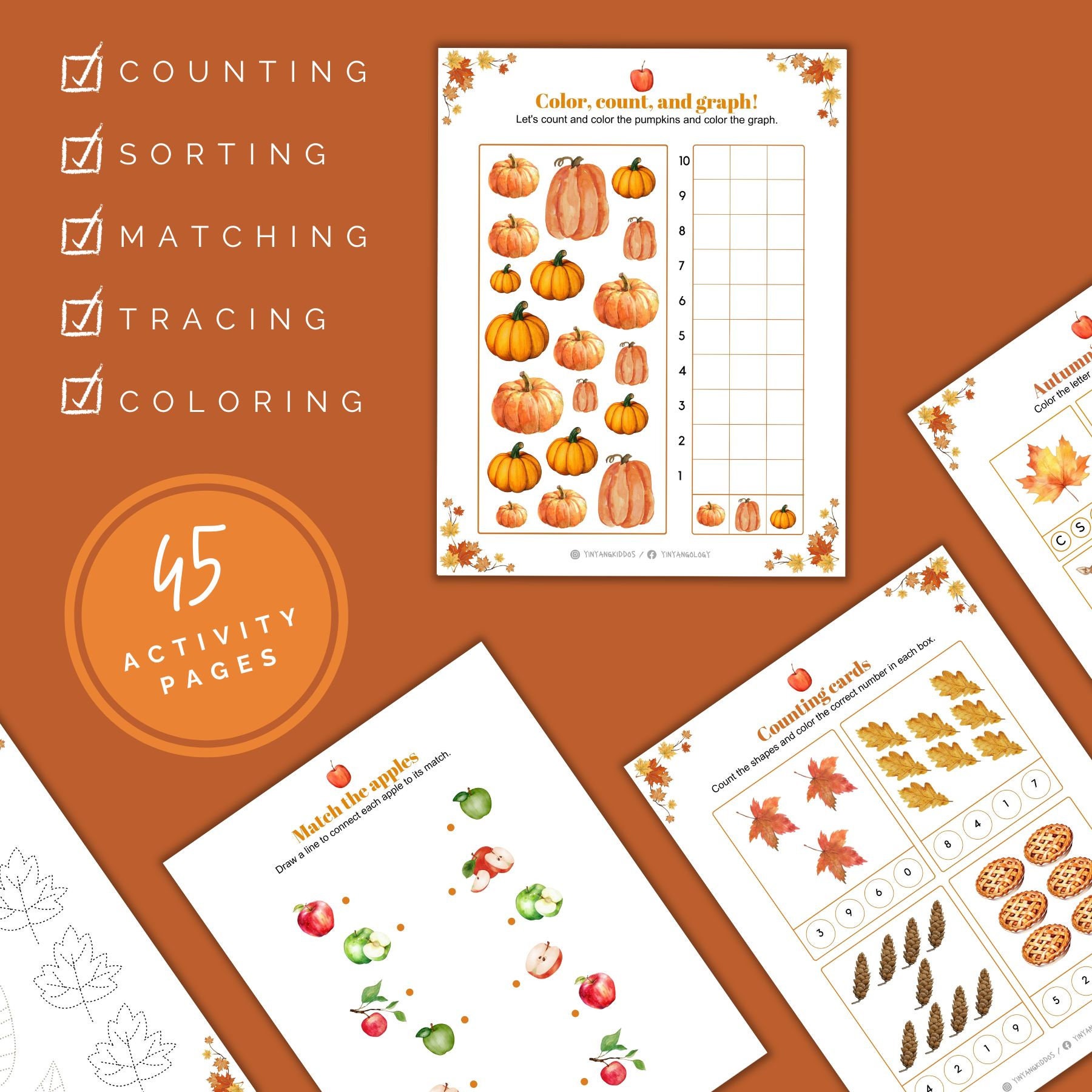 45 Autumn/fall Kids Printable Activities - Etsy