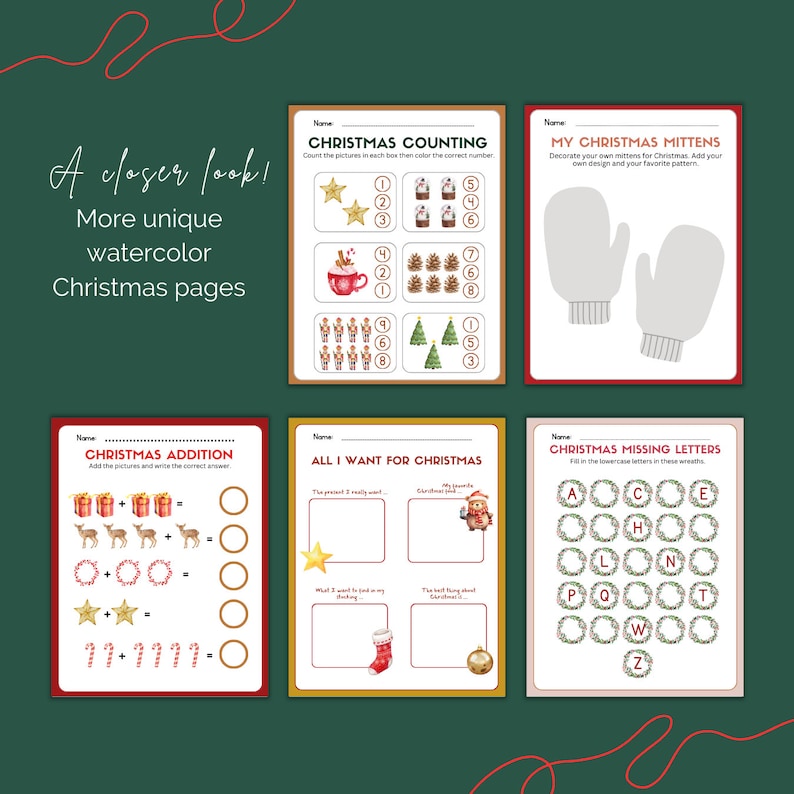 30 Christmas Kids Printable Activities - Etsy