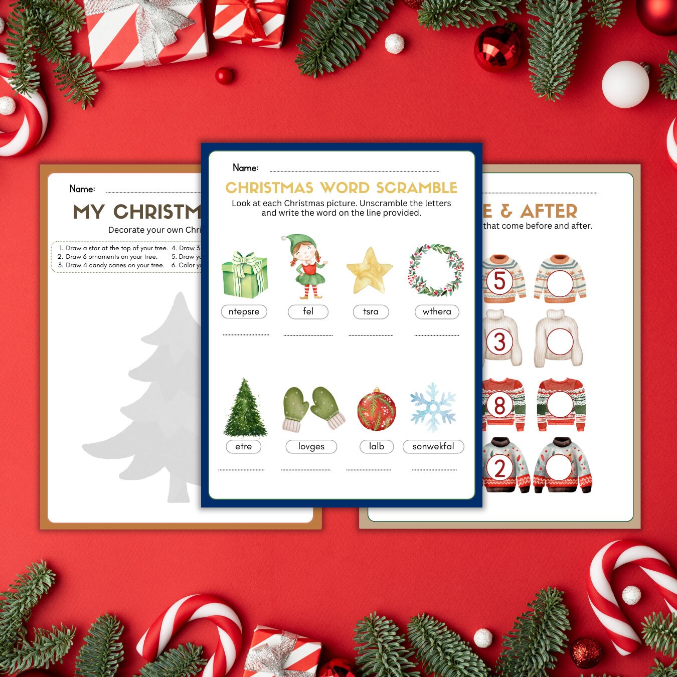 30 Christmas Kids Printable Activities - Etsy