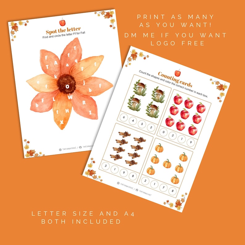 45 Autumn/fall Kids Printable Activities - Etsy