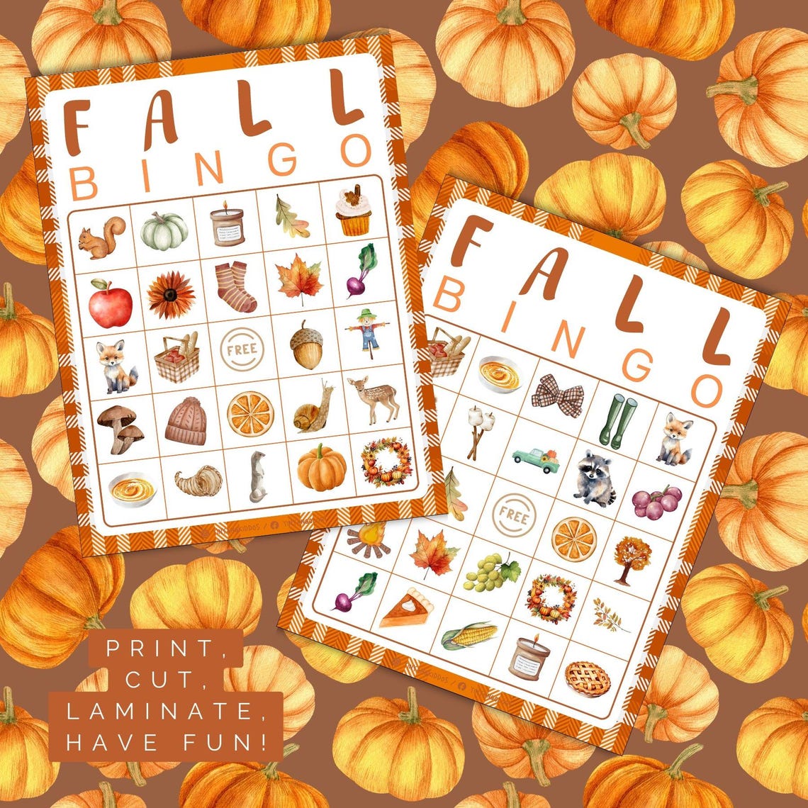 Fall/autumn Bingo for Kids - Etsy