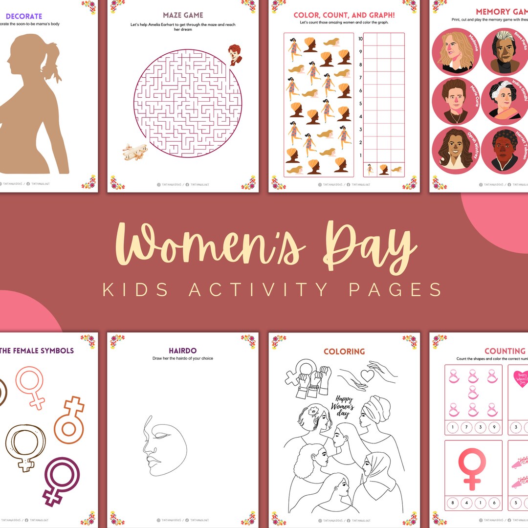 Women's Month Printable Activities for Kids - Etsy