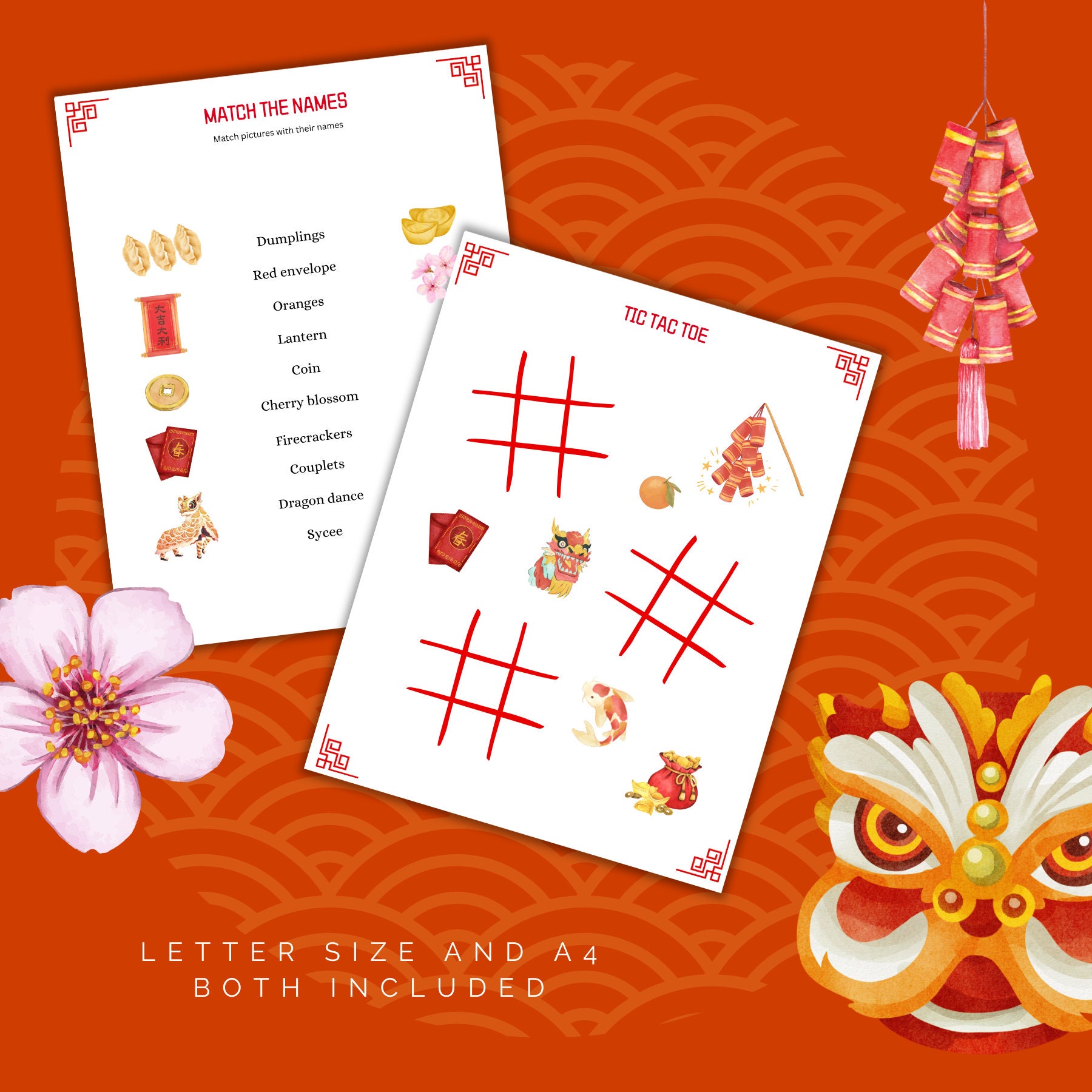 30 Lunar New Year Kids Printable Activities - Etsy
