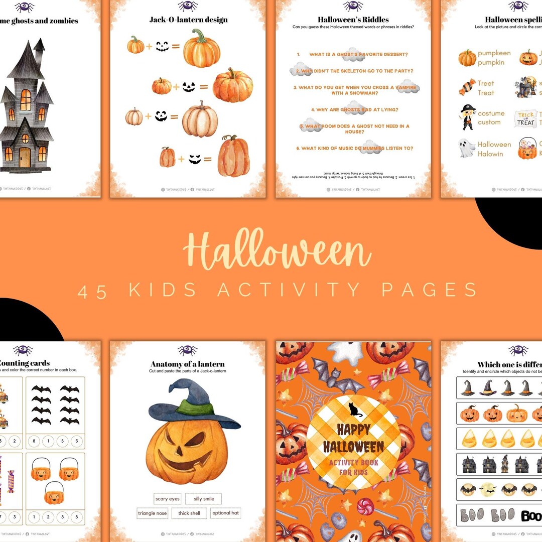 45 Halloween Kids Printable Activities - Etsy