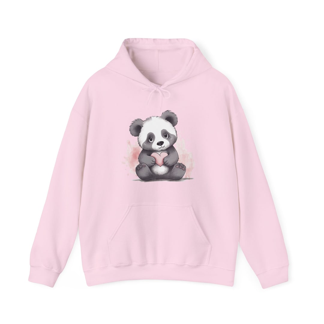 Panda Pink Heart Unisex Heavy Blend™ Hooded Sweatshirt - Etsy