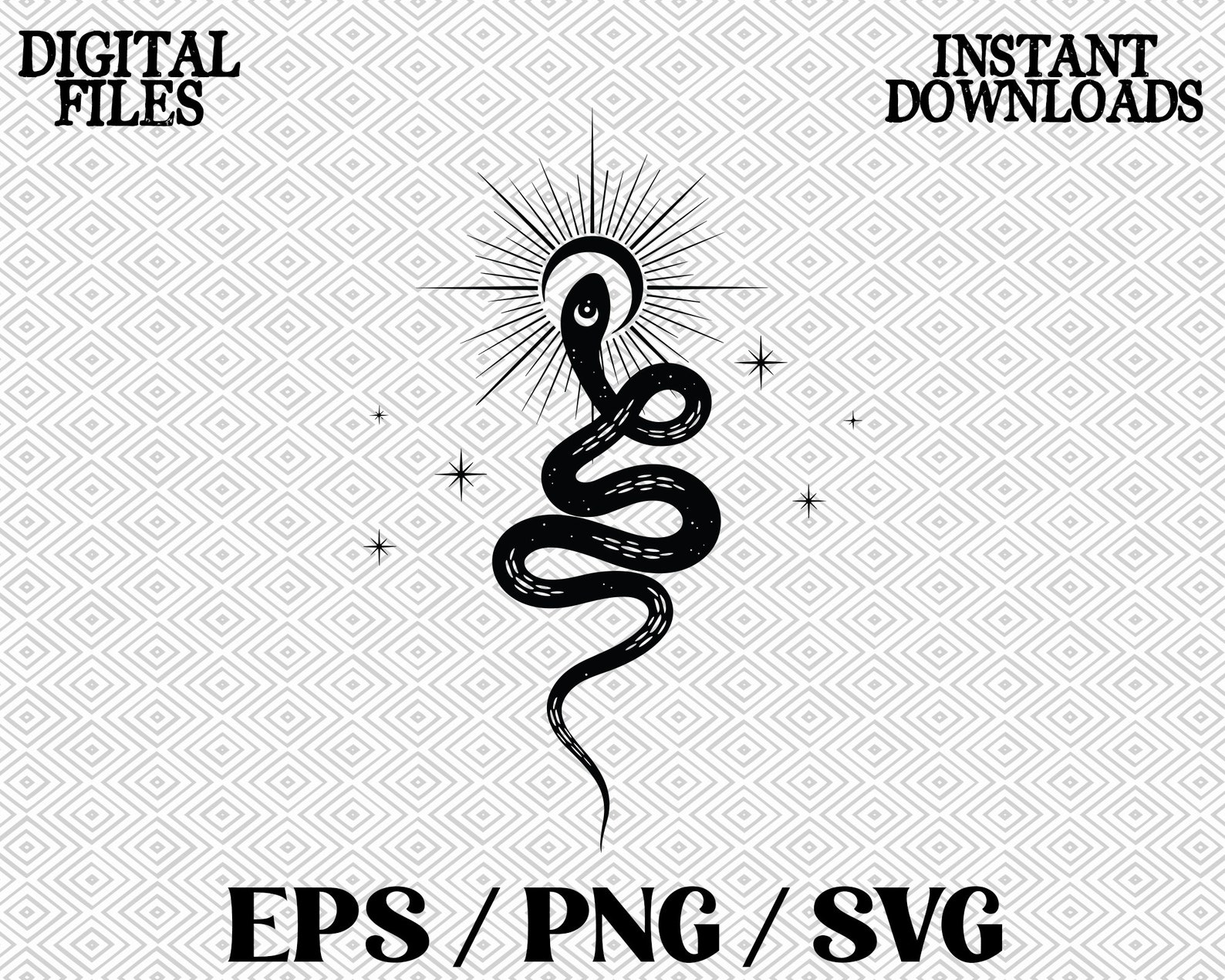 Gothic Snake Svg Celestial Snake Svg Boho Snake Svg Mystical Snake Svg ...