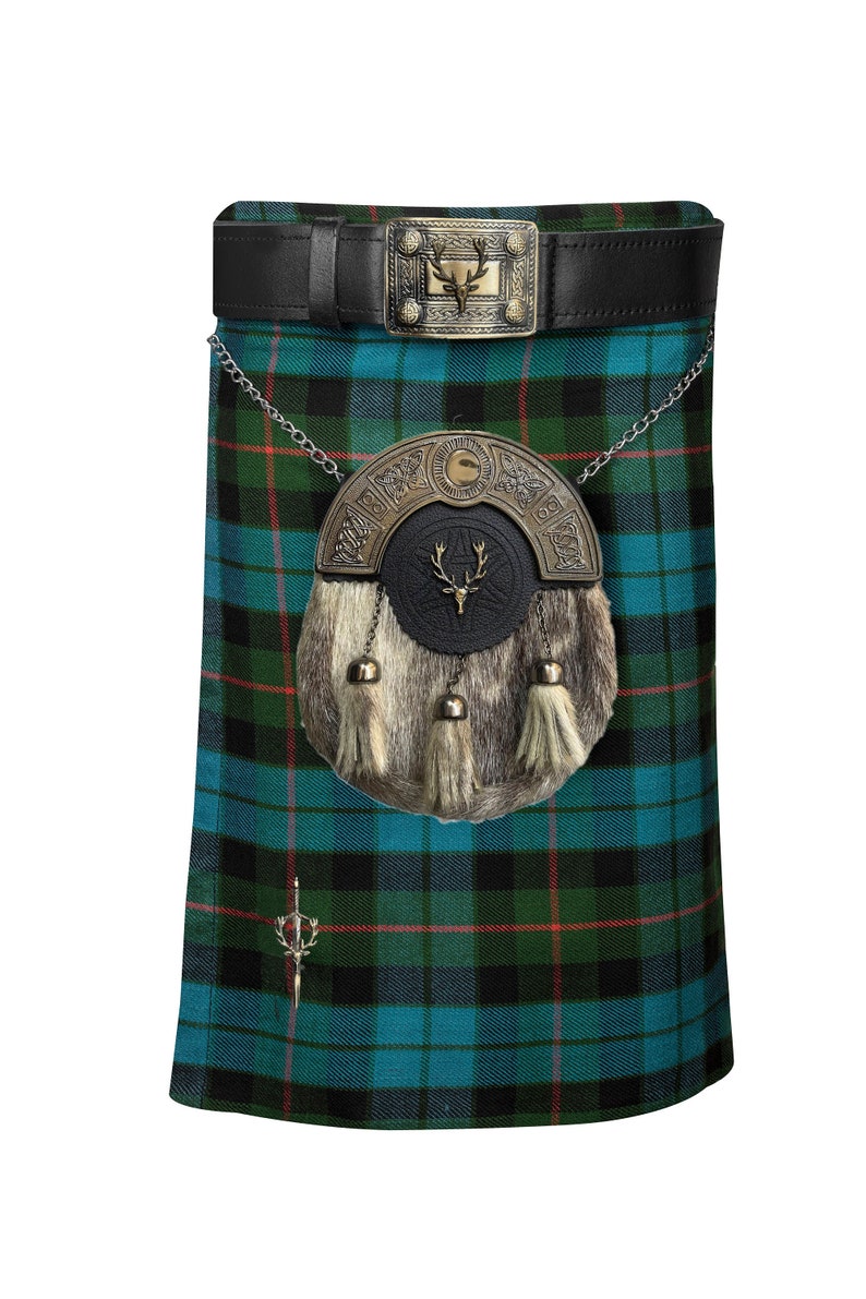 Scottish Men's Antique Stag Head Kilt Outfit Wedding Kilt Set ...
