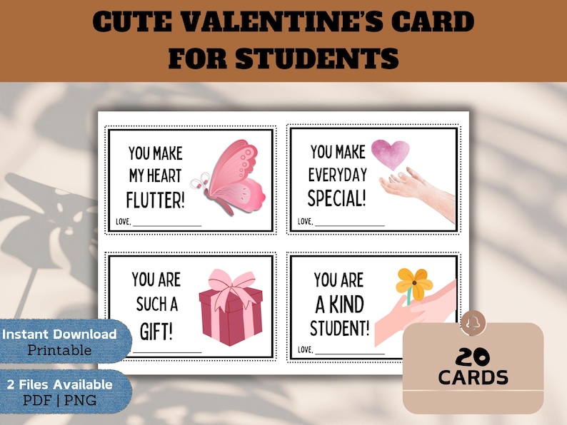 Printable Valentine Cards for Students From Teachers, Valentine Cards ...