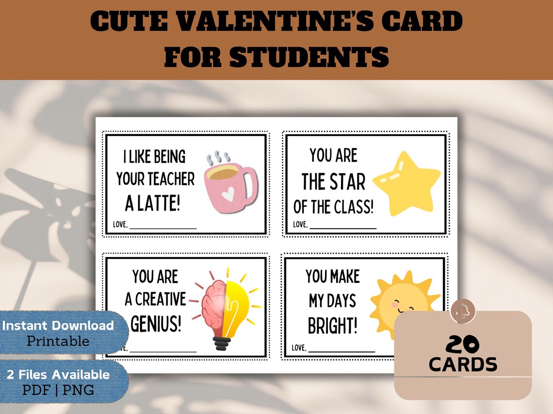 Printable Valentine Cards for Students From Teachers, Valentine Cards ...