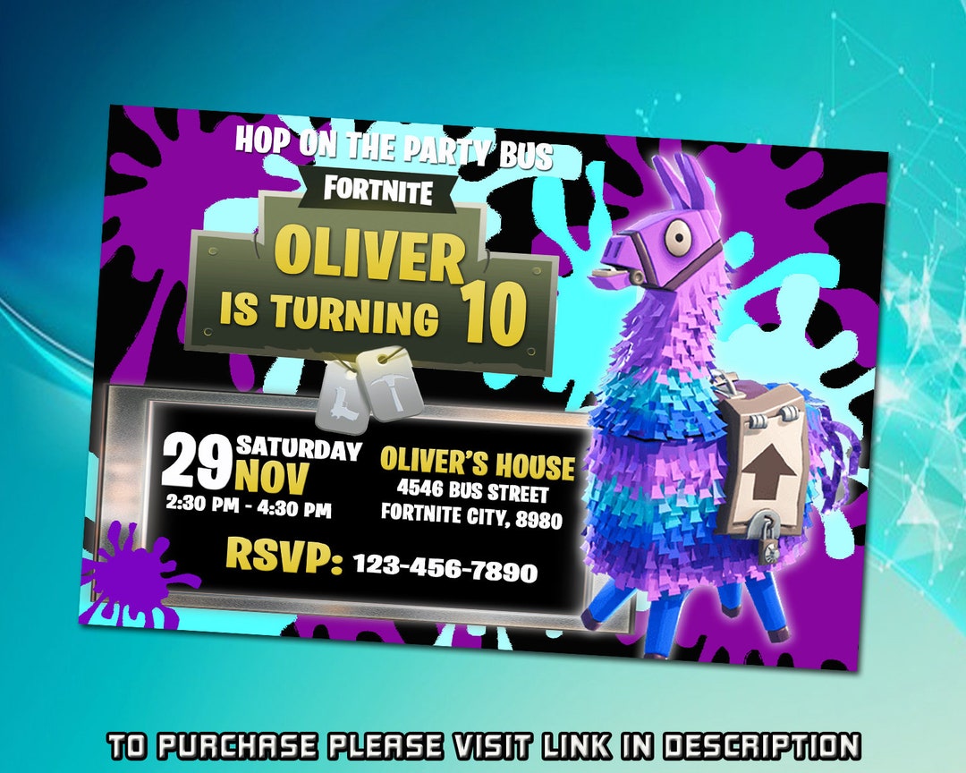 Battle Royale Birthday Invitation, Editable Battle Royale Cards, Gamer ...