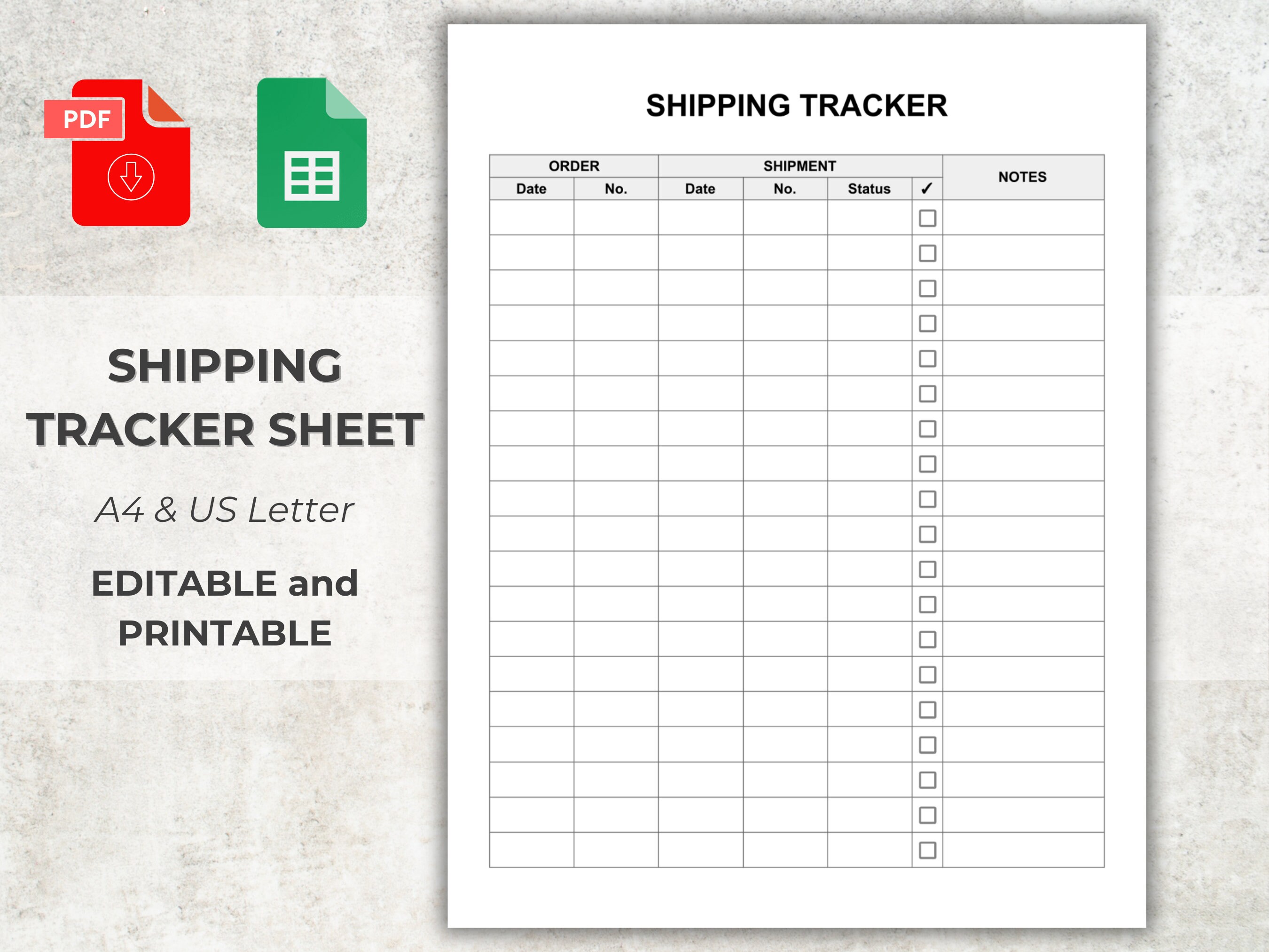 Shipping Tracker, Printable Delivery Tracker, Shipping Planner ...