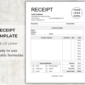 Invoice, Receipt, Purchase Order Form, Price Quotation, Excel/google ...