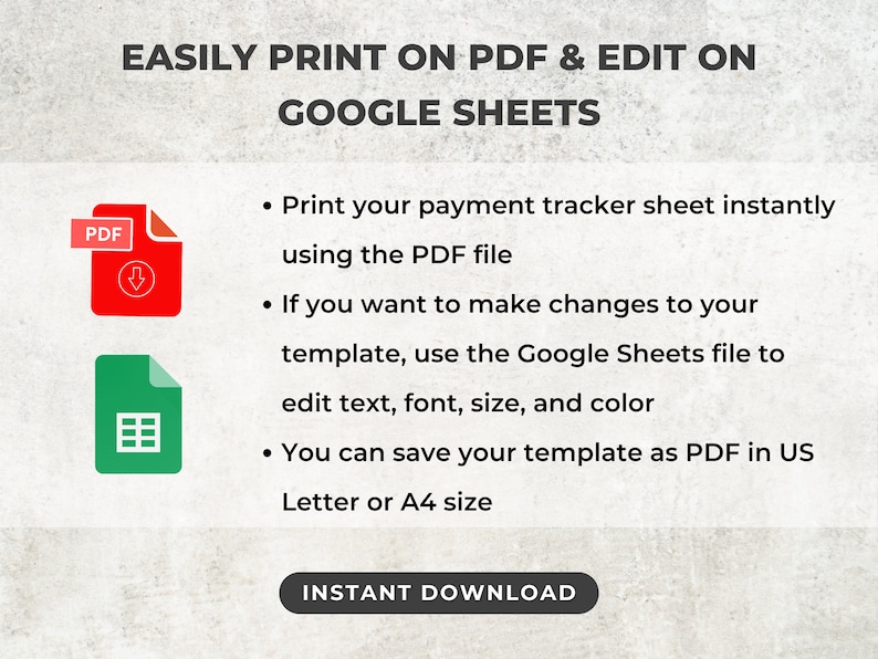 Payment Tracker PDF | Printable Client Payment History Log | Editable ...