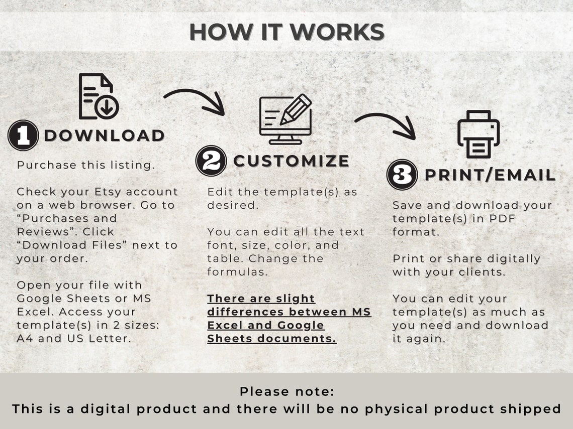 Quotation Template | Editable Price Quote | MS Excel | Google Sheets ...