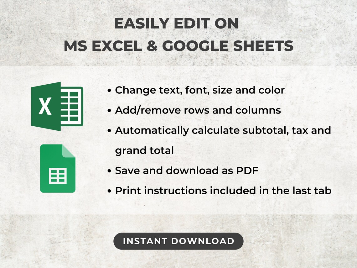 Job Estimate Template, Excel/google Sheets, Editable Proposal Template ...