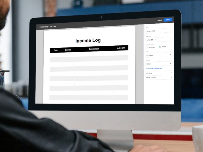 Income Log Printable, Income Tracker, Money Tracker Template, Google ...