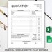 Quotation Template Editable Quote Excel Small Business Template Excel ...
