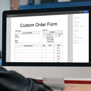 Custom Order Form Template | Editable Excel, Google Sheets (digital) - Etsy