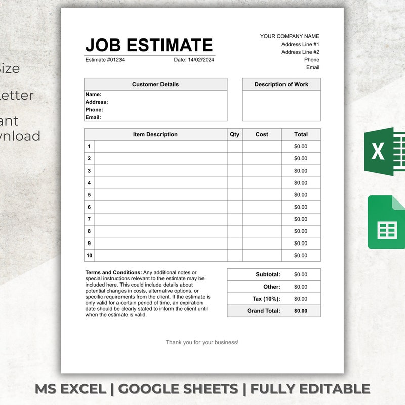 Job Proposal Template - Etsy