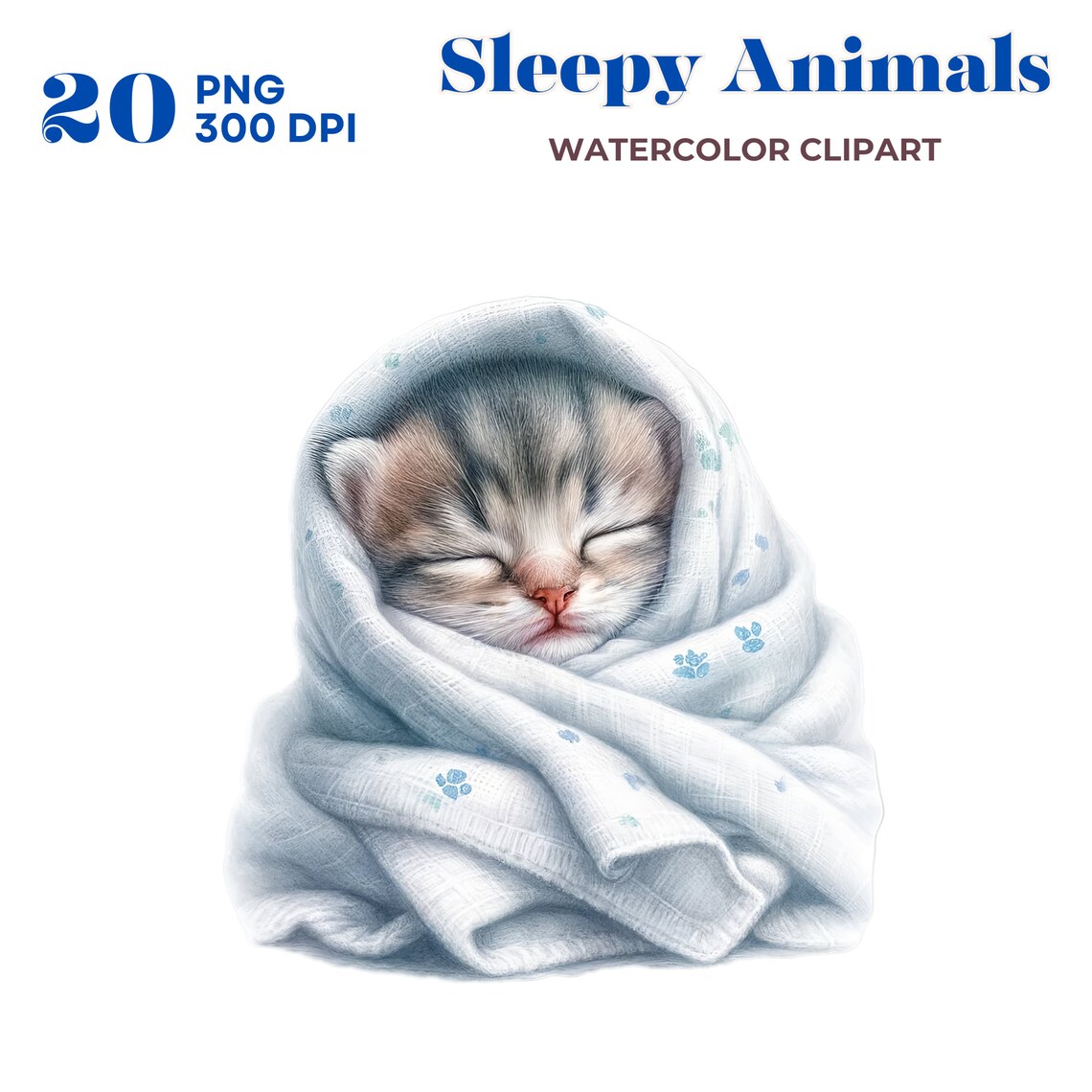 Sleeping Clipart, Animal Graphics, Cute Baby Animal Png, Baby Blanket ...