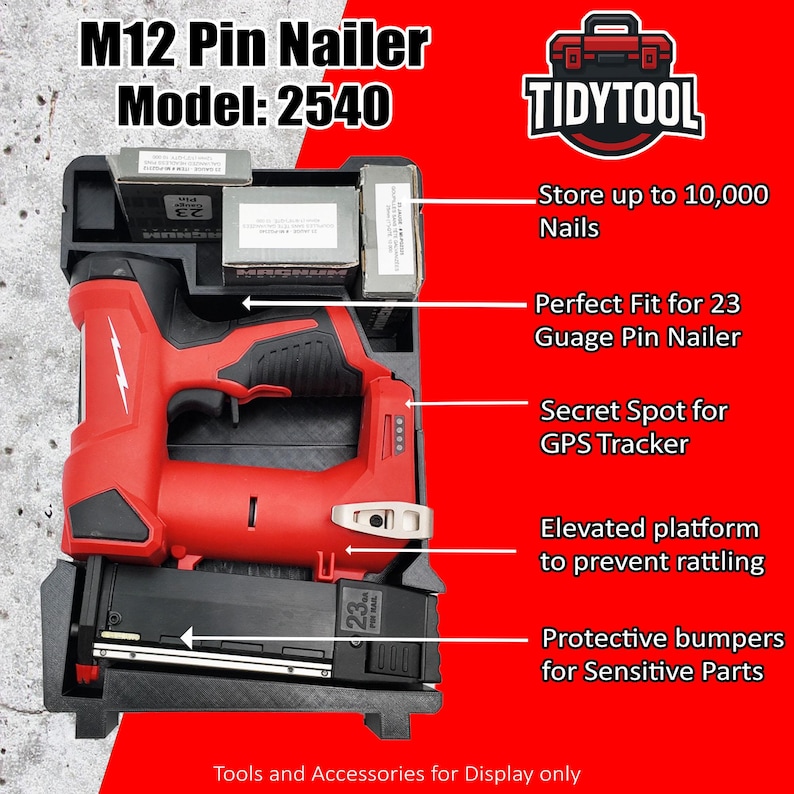 Packout Insert for M12 Pin Nailer and Milwaukee Compact Organiser - Etsy