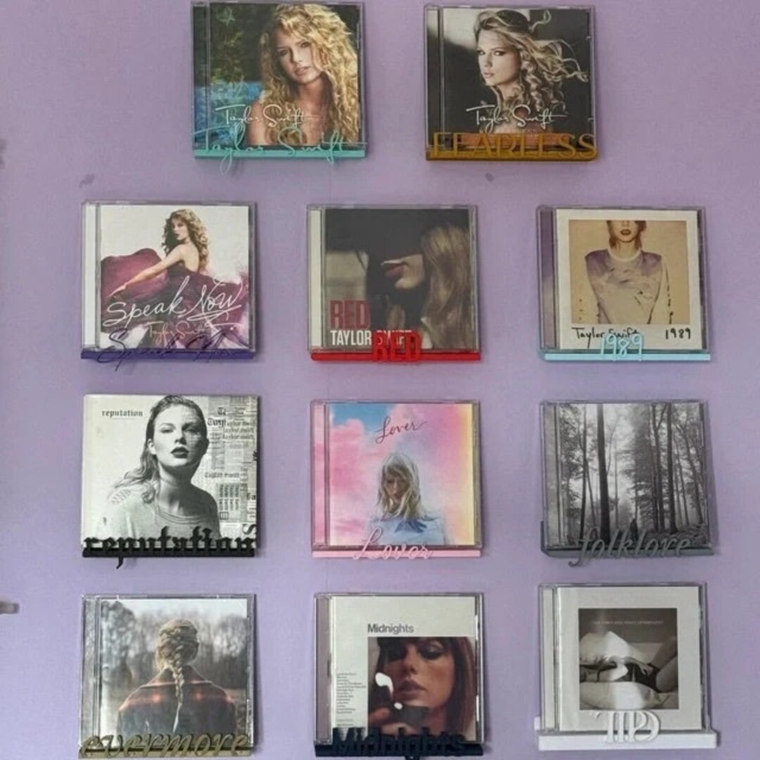 Taylor Swift Bundle Pack CD or Vinyl Album Title Wall Art Record Wall ...