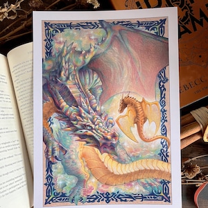 Fourth Wing Fantasy Artwork A4 Print 210 X 297mm Gifts for Romantasy ...