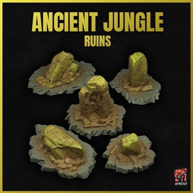 3D PRINTED Mysterious Stone Columns Desert Ancient Dwarven Temple ...