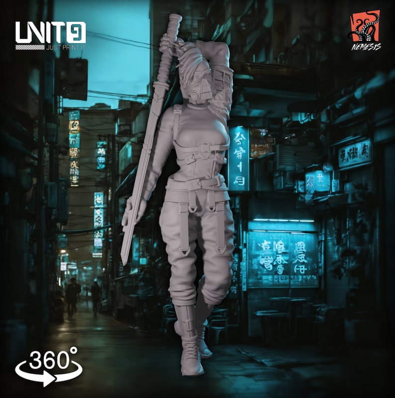 Street Ronins Ninja Sword Katana Cyberpunk Edgerunner Human Interface ...