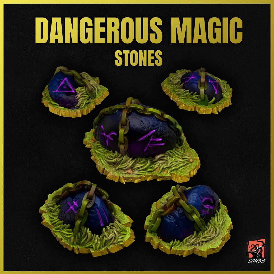 3D PRINTED Artifact Summoning Stone Ritual Magic Demon Rock - Bits to ...