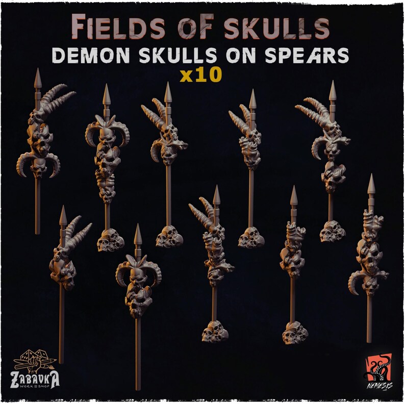3D PRINTED Hellish Demon Skull Gore for Customizing Bases and Dioramas ...
