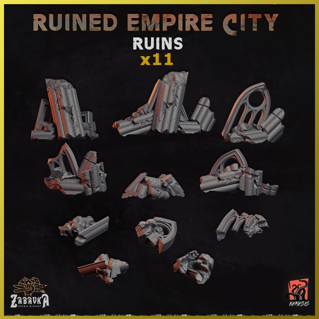 3D PRINTED Rubble Greek Column Roman Temple Gothic Window Customize ...