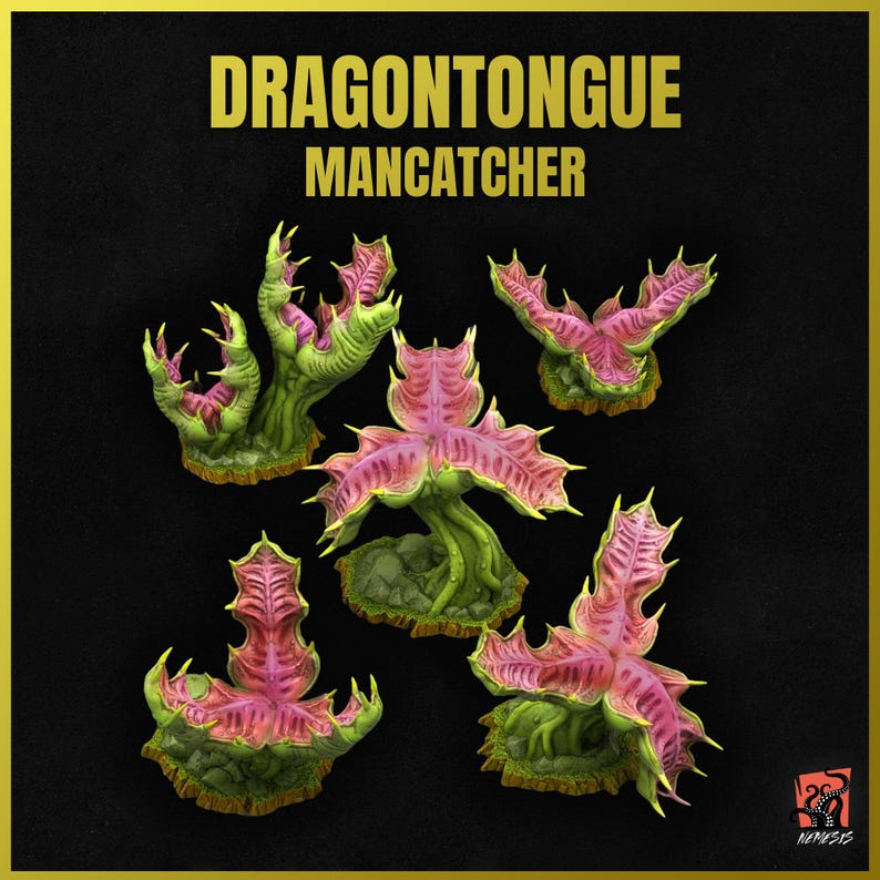3D PRINTED Carnivorous Plant Acid Trap Predator Alien Jungle Bits ...