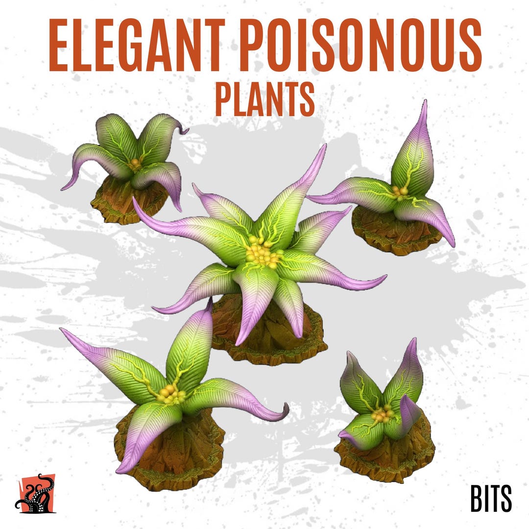 3D PRINTED Toxic Poison Plant Alien Jungle Carnivorous Flower Danger ...