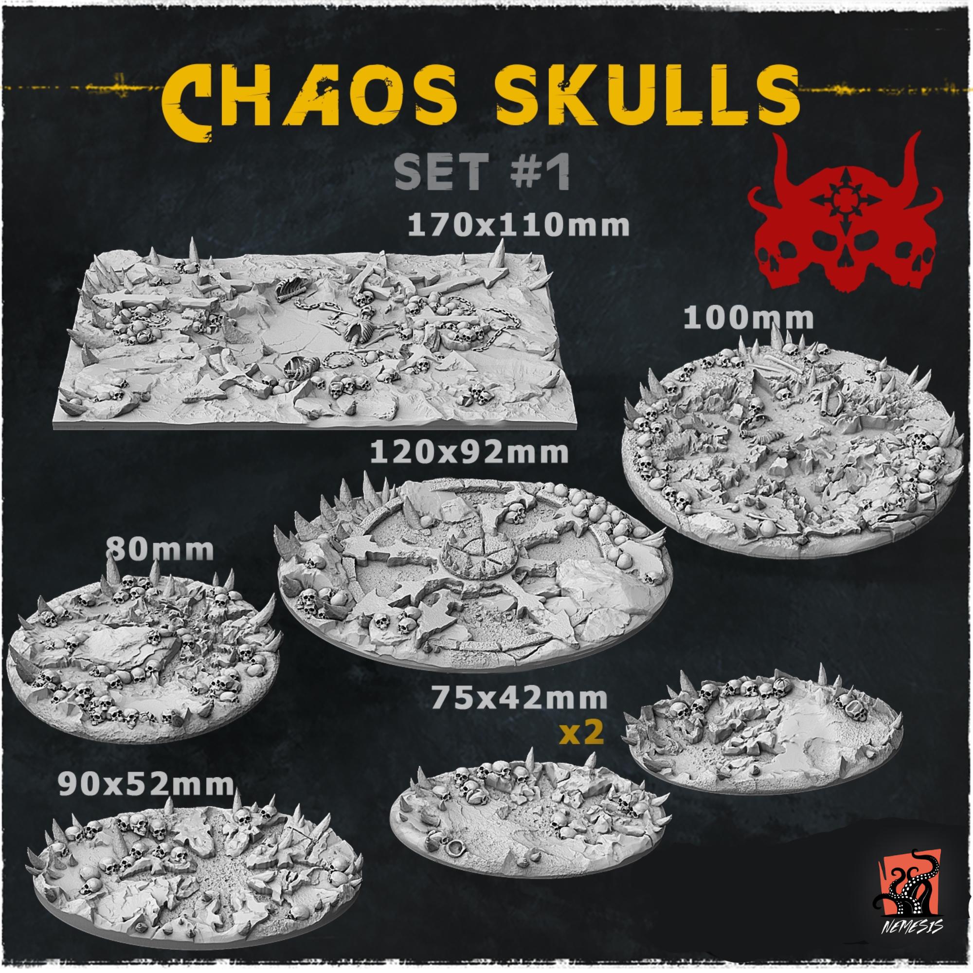 3D PRINTED Chaos Corrupted Ground Summoning Skulls - Customizing Bases ...