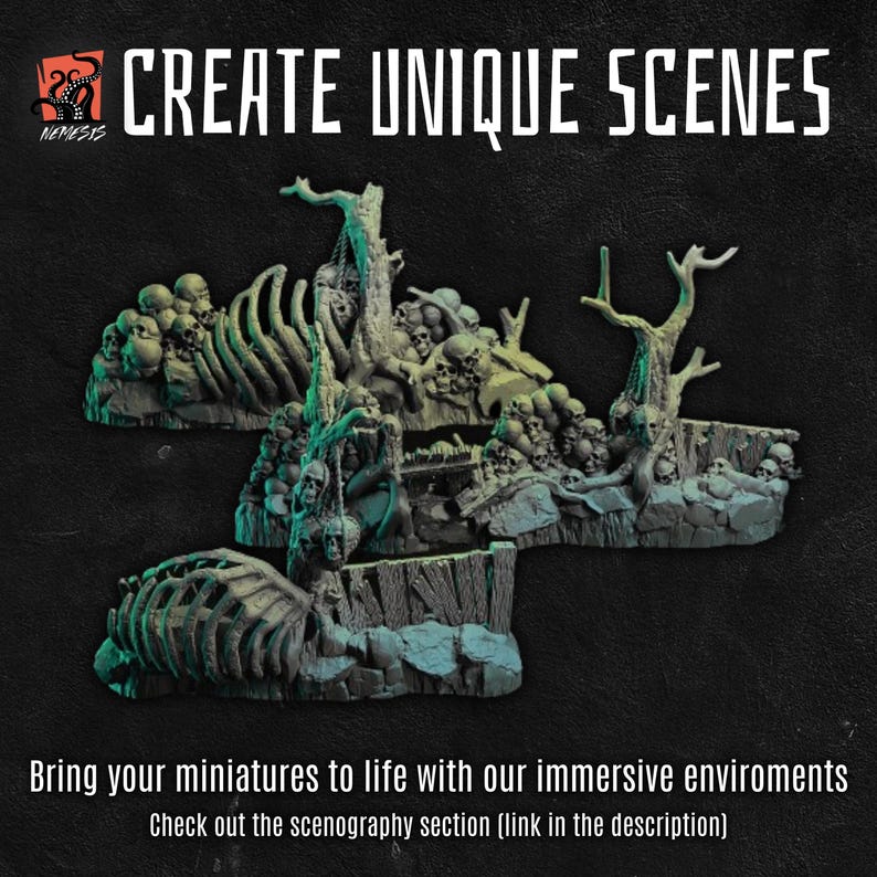3D PRINTED Creepy Tree Graveyard Vampire Zombie - Custom Bases and ...