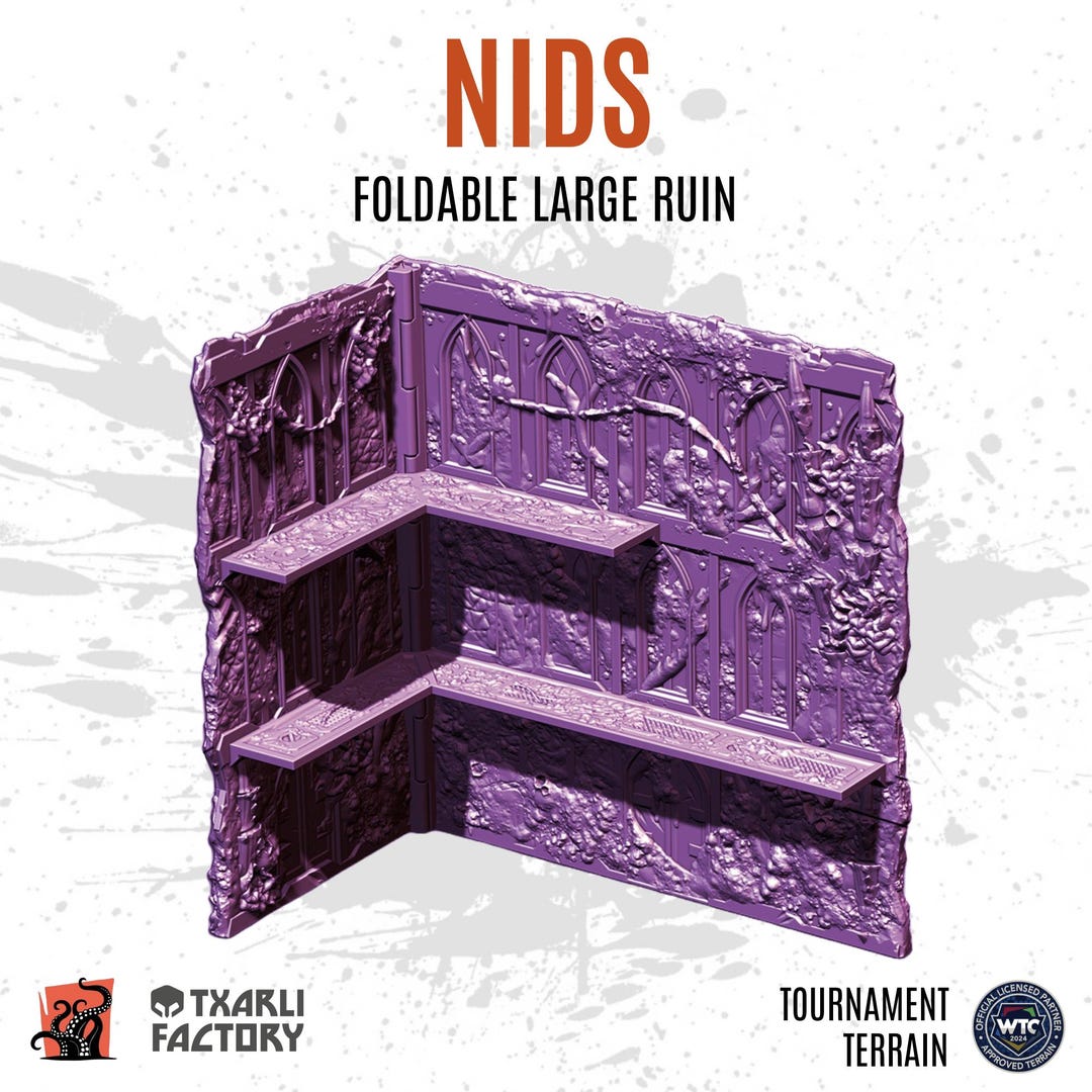3D Printed Foldable Competition Terrain WTC Two-story Building Alien ...
